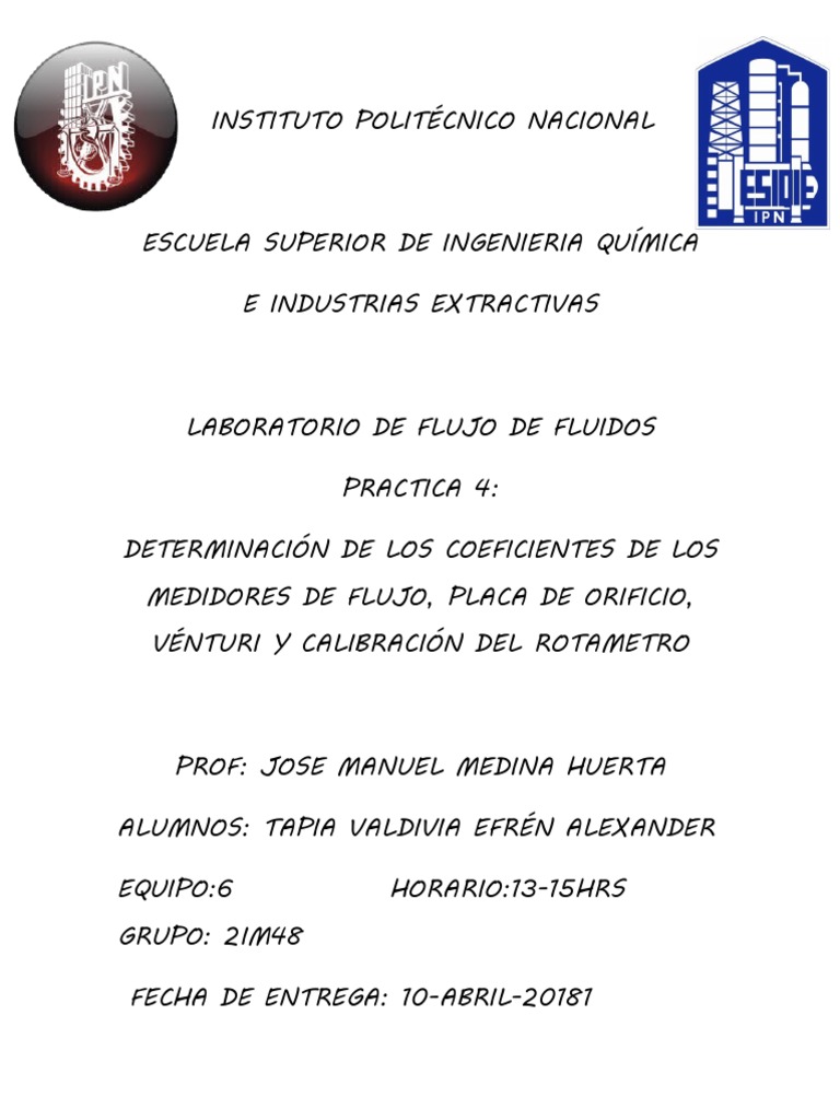 Flujo Prac2 | PDF | Presión | Medición