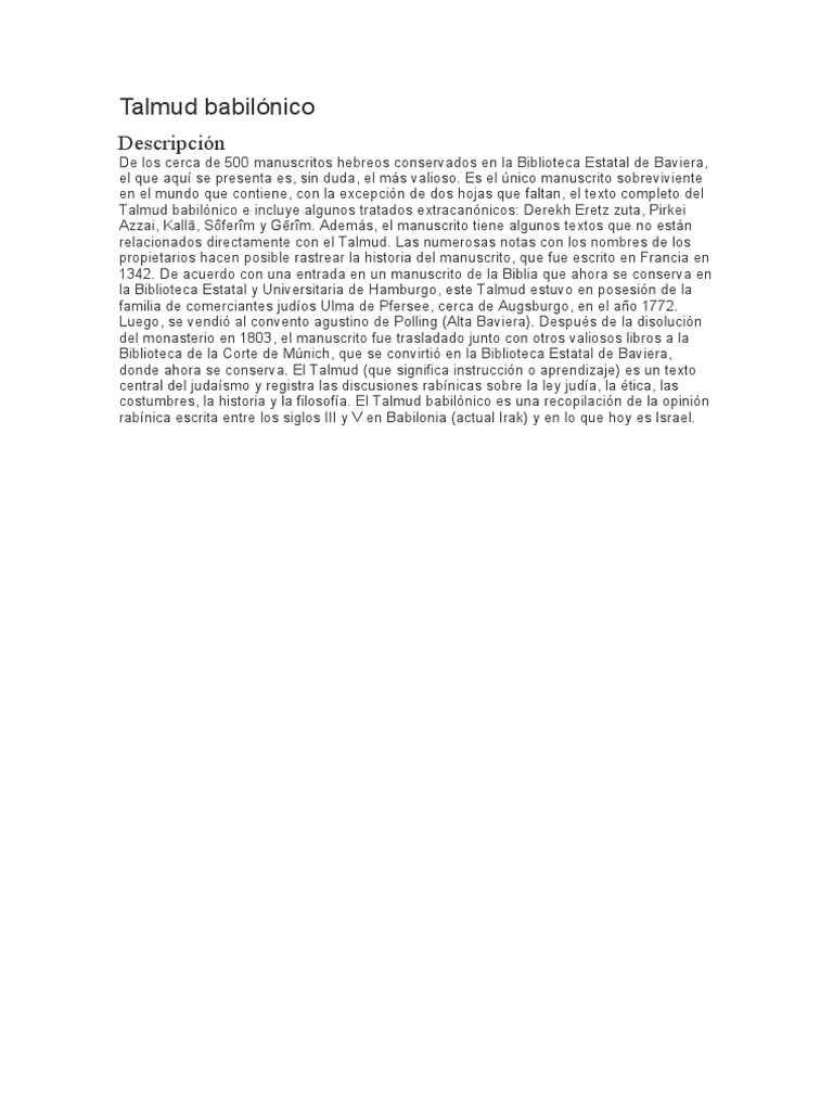 Talmud Babilónico | PDF
