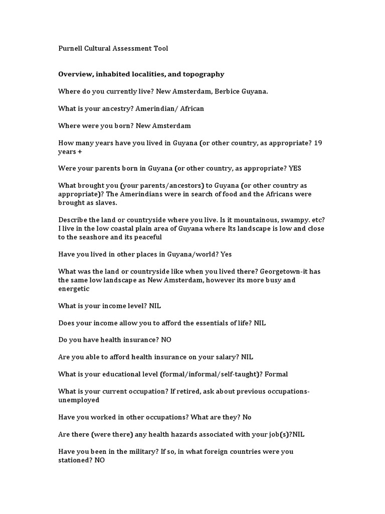 Purnell Cultural Assessment Overview | PDF | Funeral | Burial