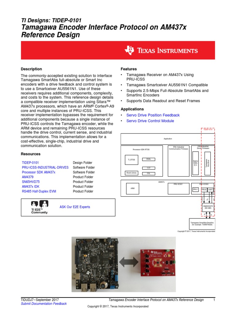 Tamagawa Encoder Interface Protocol On AM437x Reference Design | PDF ...
