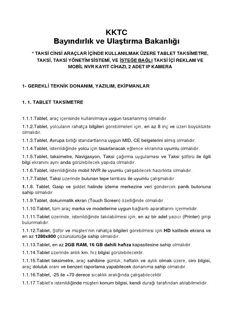 Tablet Taksimetre Web - Bub PDF | PDF