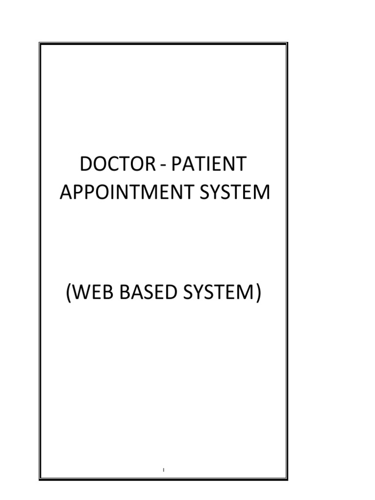 Doctor - Patient Appointment System | PDF | Conceptual Model | Databases