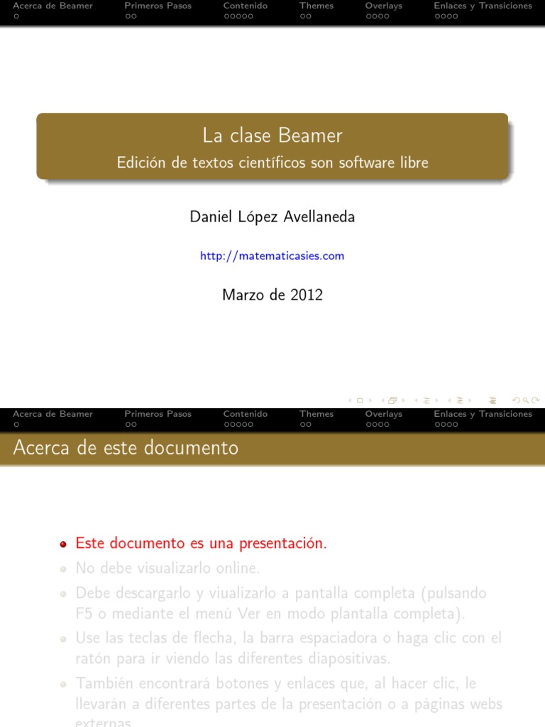 Beamer PDF | PDF | Página web | Informática