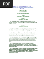 Overview of Executive Order No. 292 | PDF | President Of The ...