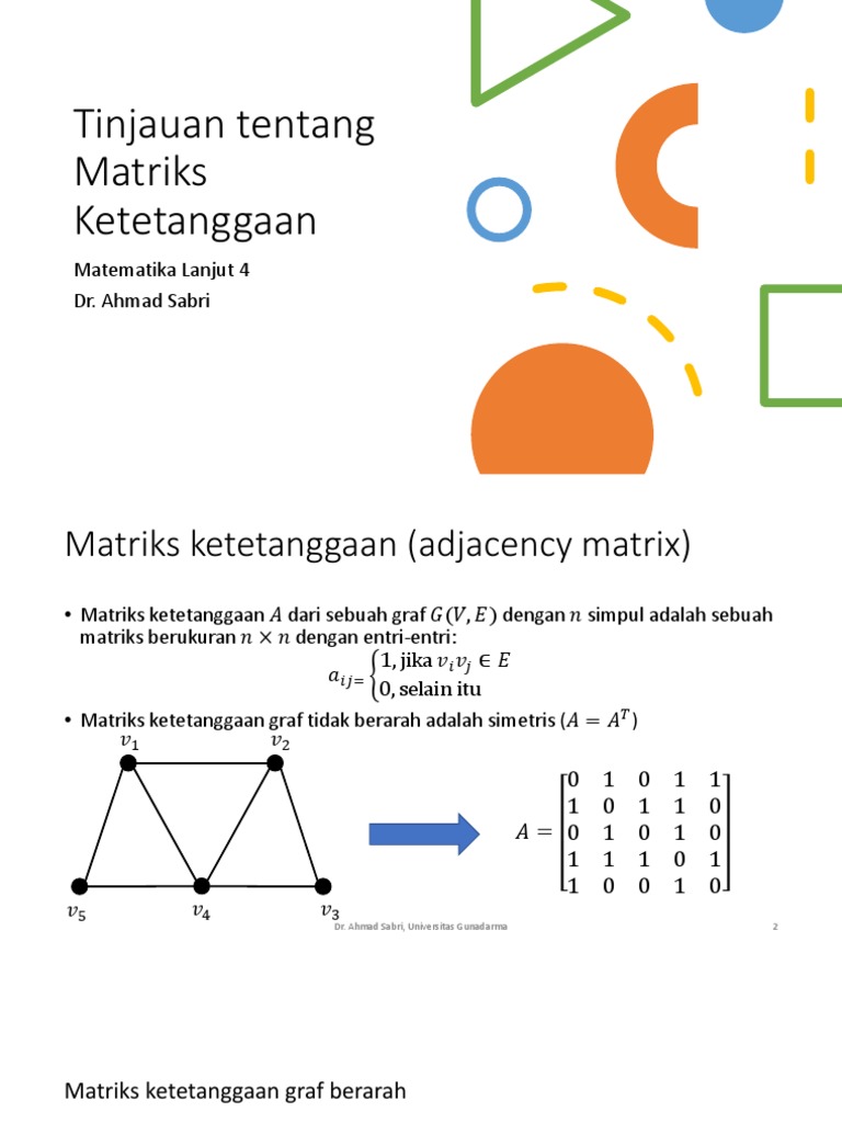 08 Tinjauan Tentang Matriks Ketetanggaan | PDF