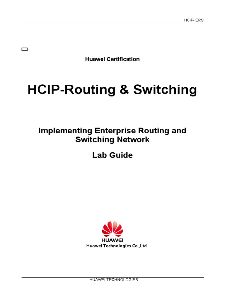 Huawei Certification HCIP-IERS V2.0 Lab Guide | PDF | Network Switch | Computer Network