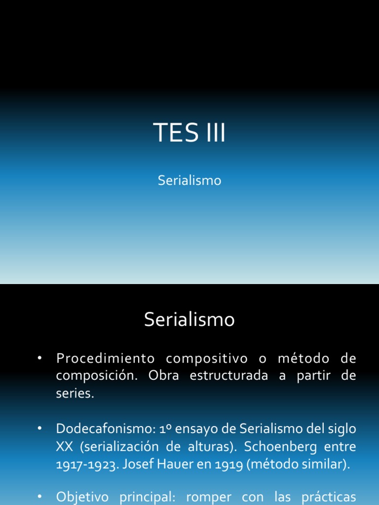 Serialismo PDF | PDF | Las artes escénicas | Composiciones Musicales