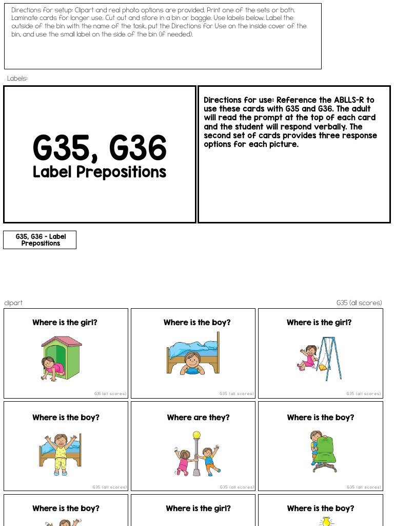 G35, G36 - Label Prepositions | PDF