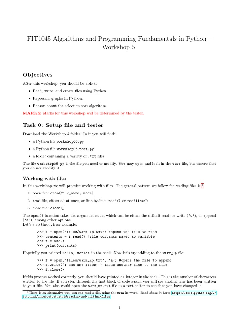 FIT1045 Algorithms and Programming Fundamentals in Python - Workshop 5 | PDF | Obi Wan Kenobi ...