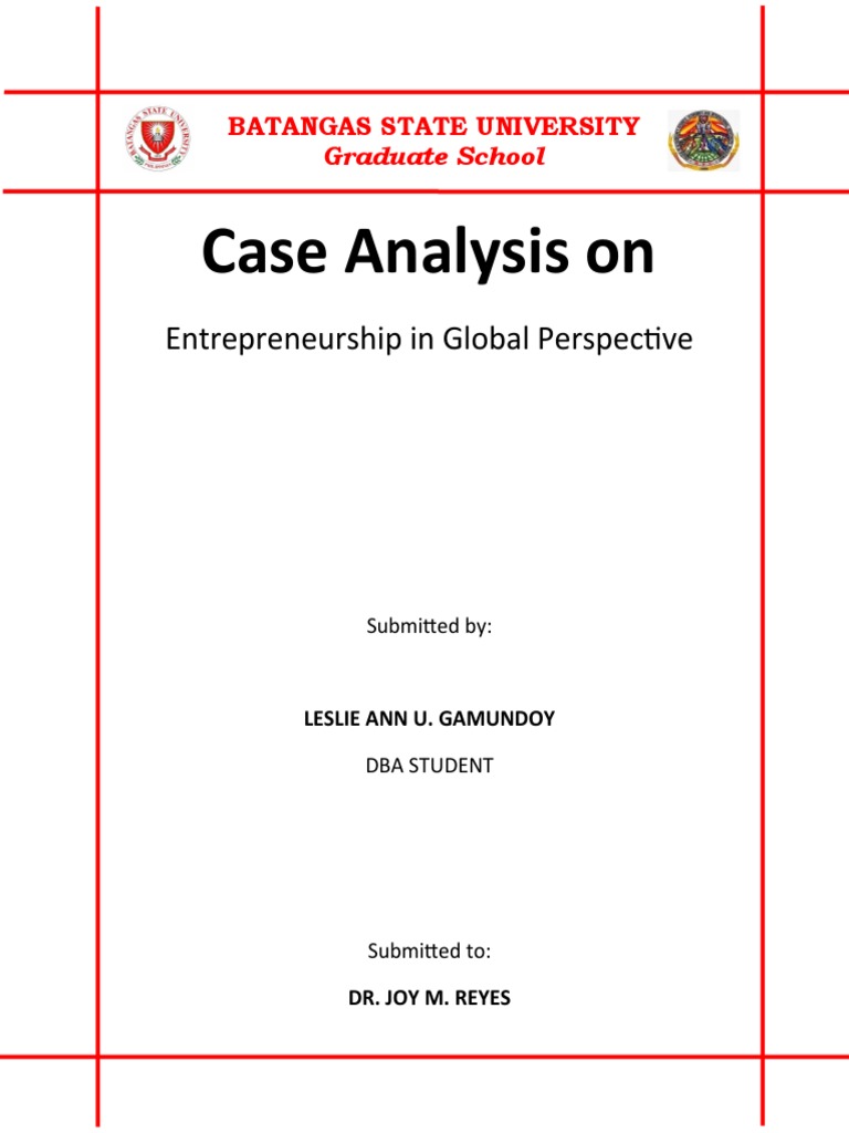 Case Study On Entrep | PDF | Marketing | Brand