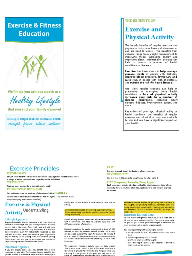 Exercise and Physical Activity: The Benefits of | PDF | Strength ...