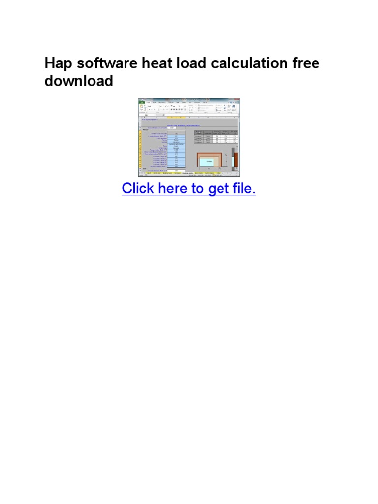Hap Software Heat Load Calculation Free Download PDF | PDF | Home Appliance | Civil Engineering