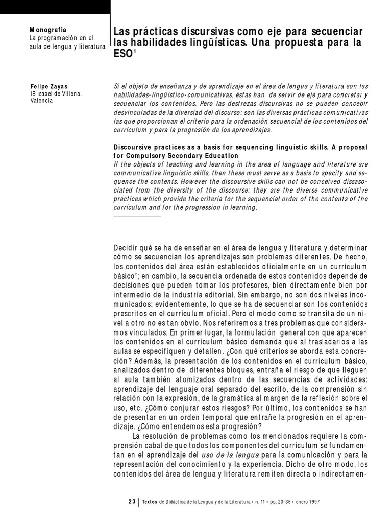 Las Prácticas Discursivas PDF | PDF | Plan de estudios | Aprendizaje