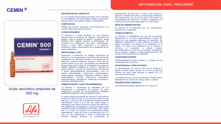 Cemin Ampollas | PDF | Vitamina C | Vitamina