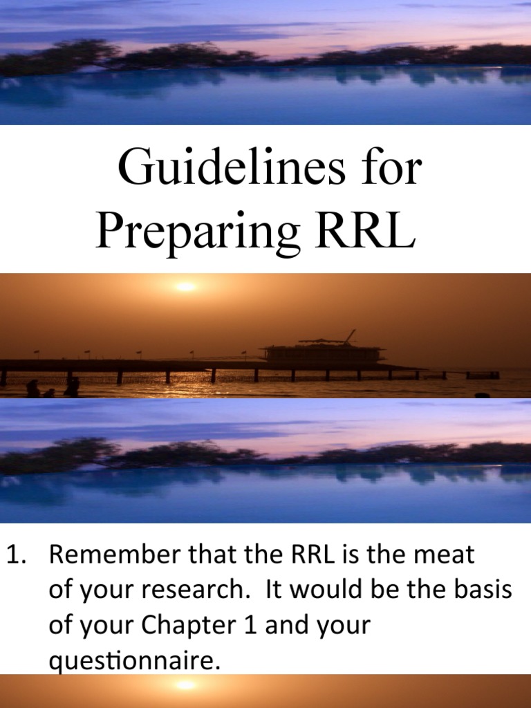 Chapter 1 Guidelines For RRL | PDF | Citation | Psychological Concepts