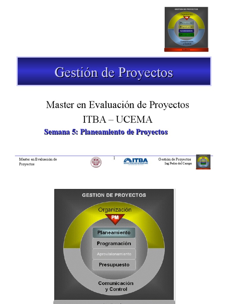 MEP Sema5 PlaneamientodeProyectosV08 | PDF | Gestión de proyectos | Planificación