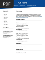 JobStreet Resume Templates | PDF