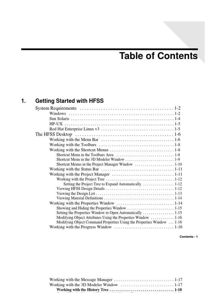 HFSS Help Menu 01 | PDF | Geometry | Teaching Mathematics