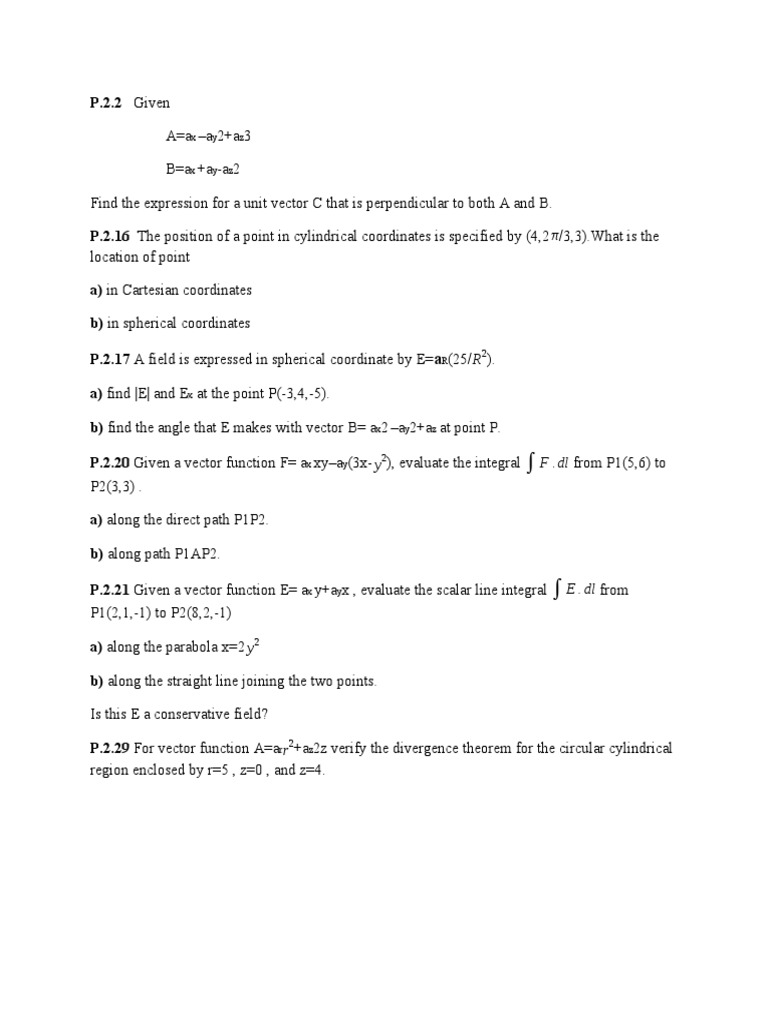 Chapter 2 Problems Statement (Assignment 1) | PDF