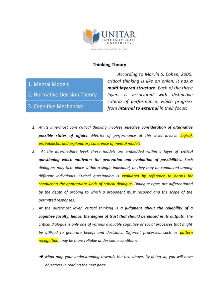 Thinking Theory Notes | PDF | Normative | Theory