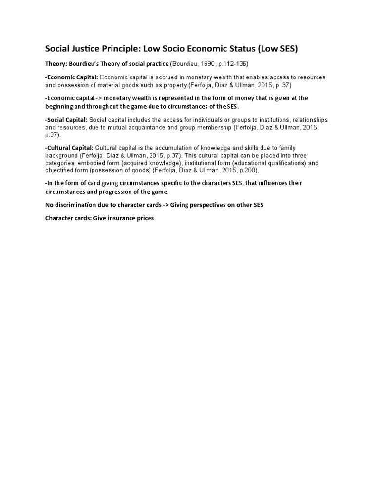 Social Justice Principle | PDF