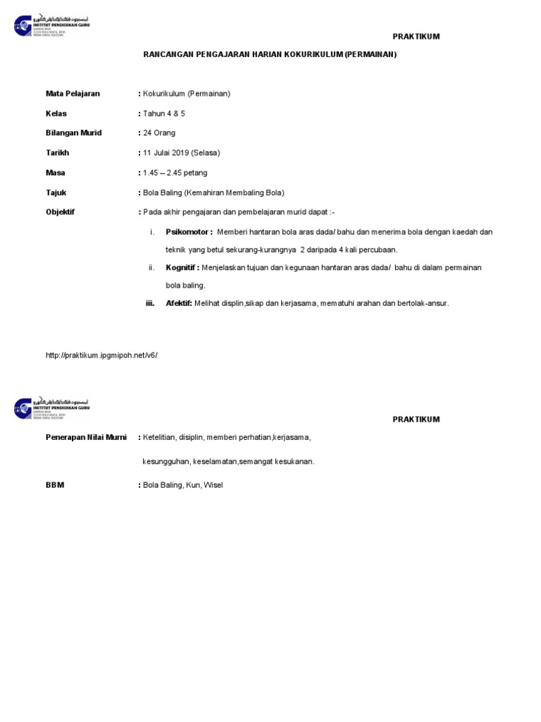 RPH Kokurikulum | PDF