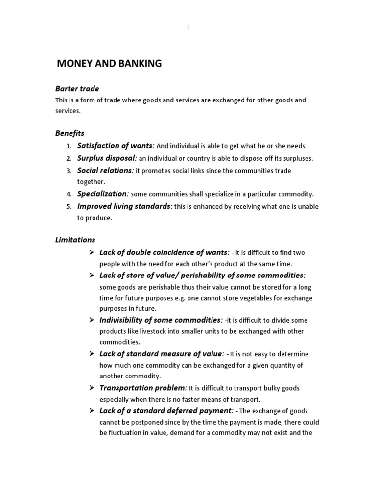 MONEY AND BANKING Notes PDF | PDF | Transaction Account | Banks