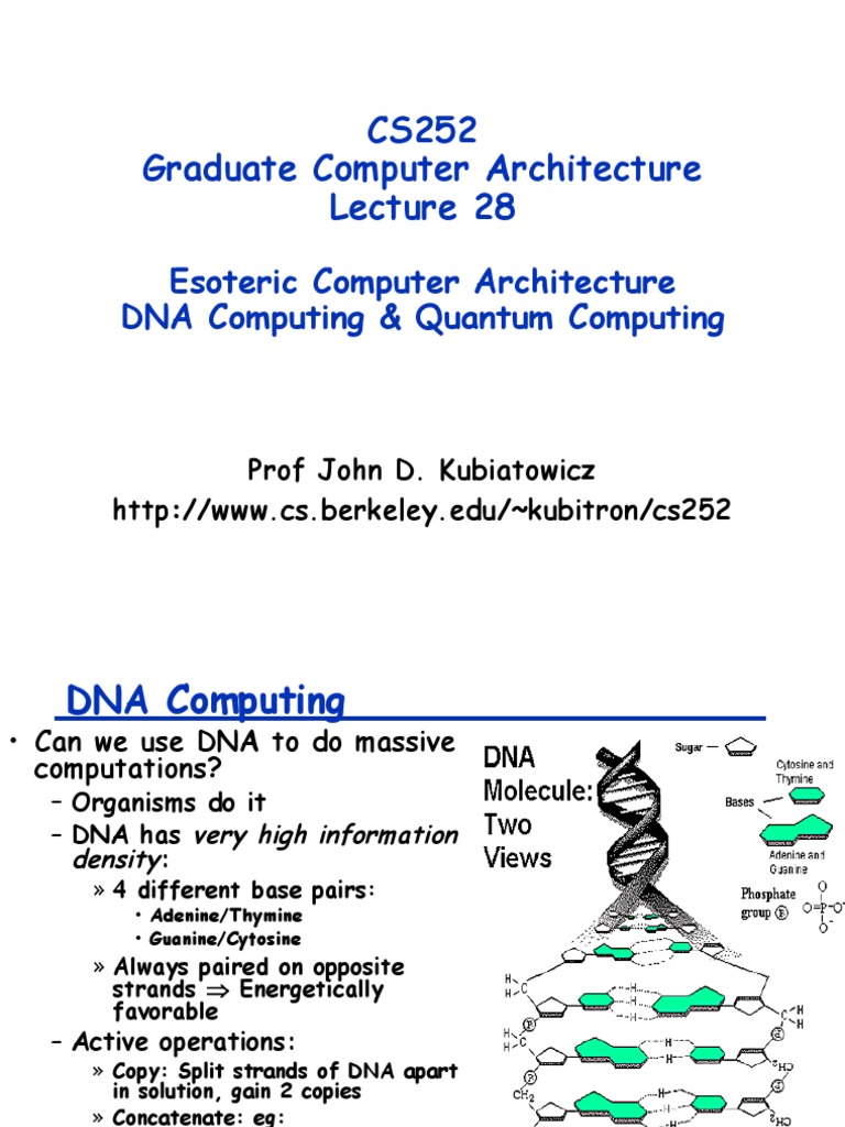 CS252 Graduate Computer Architecture | PDF | Spin (Physics) | Quantum ...