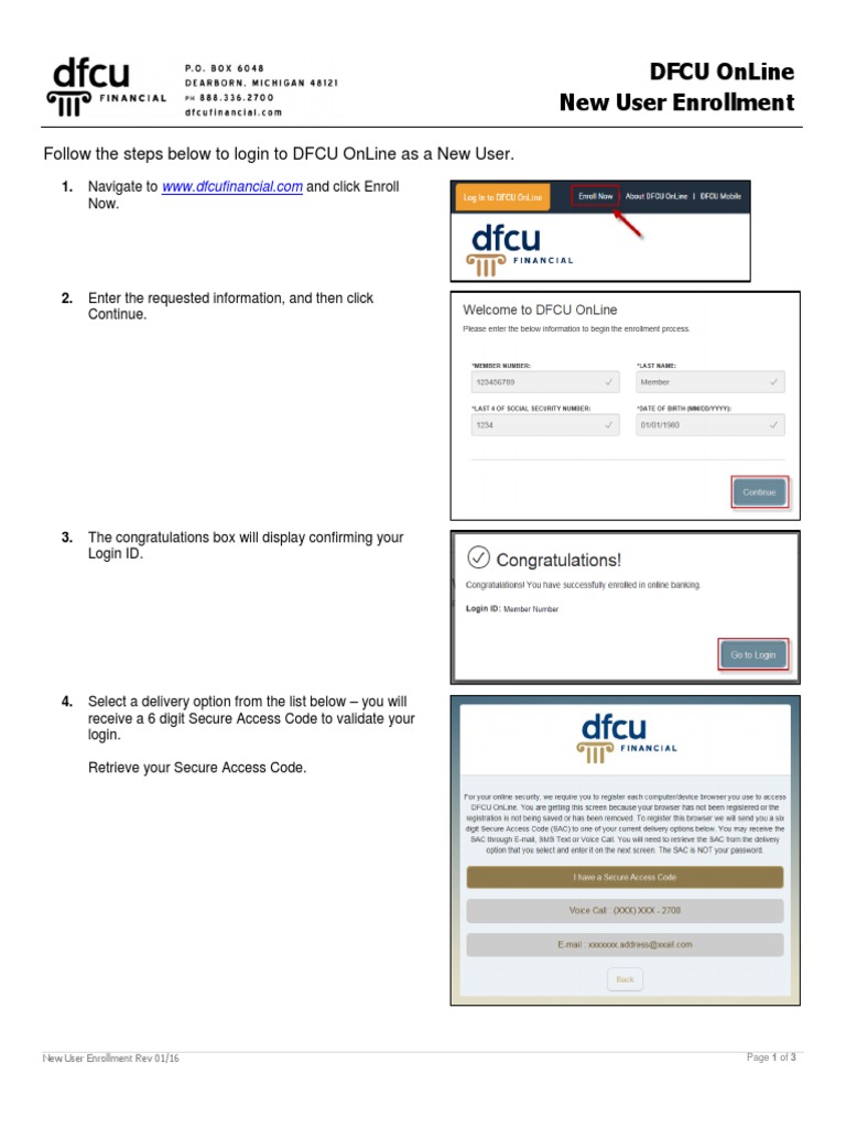 Follow The Steps Below To Login To Dfcu Online As A New User | PDF