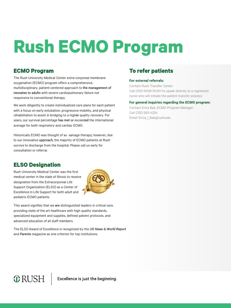 Ecmo Info Sheet | PDF | Intensive Care Medicine | Hospital