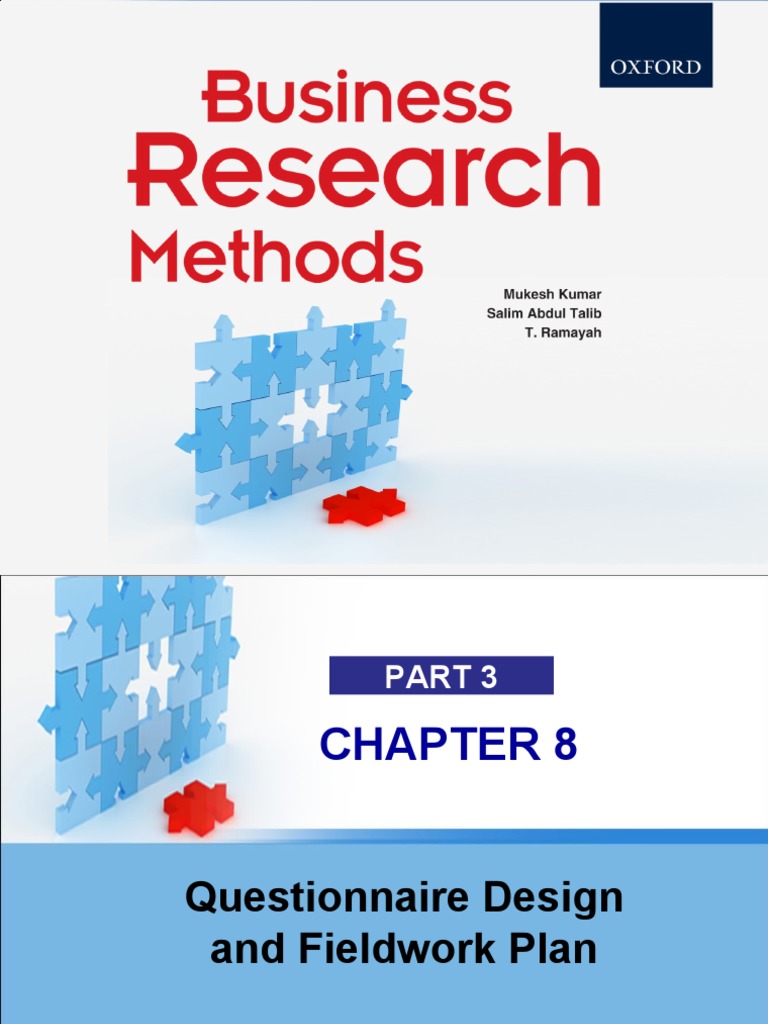 Chapter 8 Questionnaire Design and Fieldwork Plan | PDF | Questionnaire | Survey Methodology