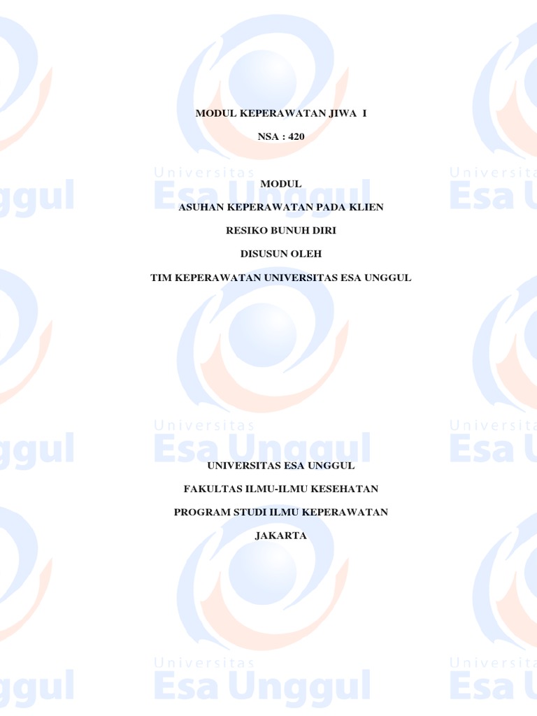 UEU-Course-9724-MODUL RESIKO BUNUH DIRI - Image.Marked PDF | PDF | Pengembangan Diri