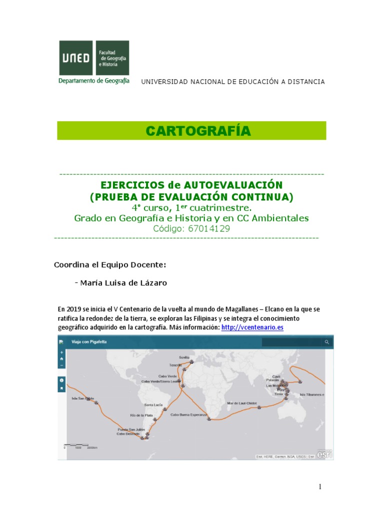 PEC Cartografía 2018 2019 | PDF | Cartografía | Mapa
