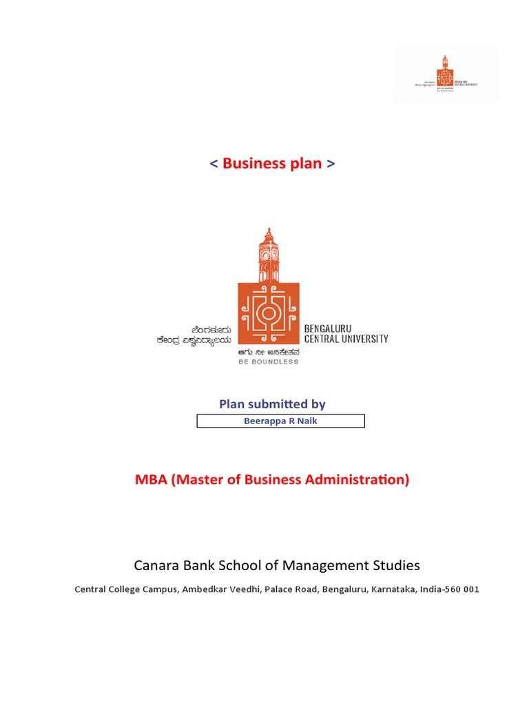 Business Plan: MBA (Master of Business Administration) | PDF | Economic ...