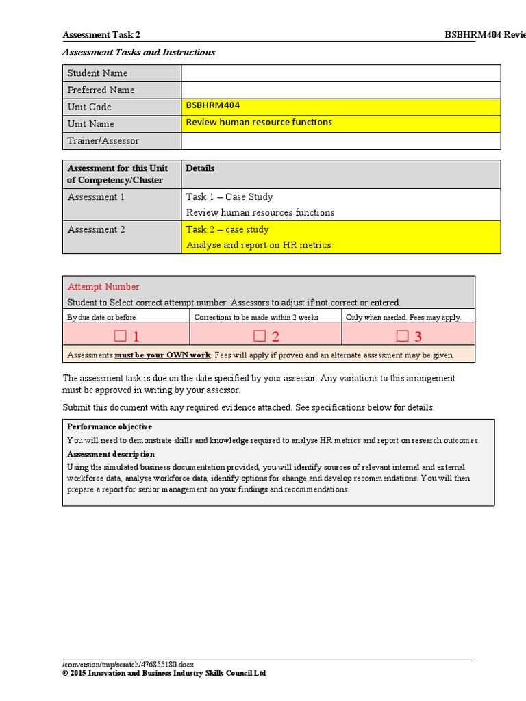 Assessment 2 Task 2-3-43g1gbwp | PDF | Turnover (Employment) | Human Resources