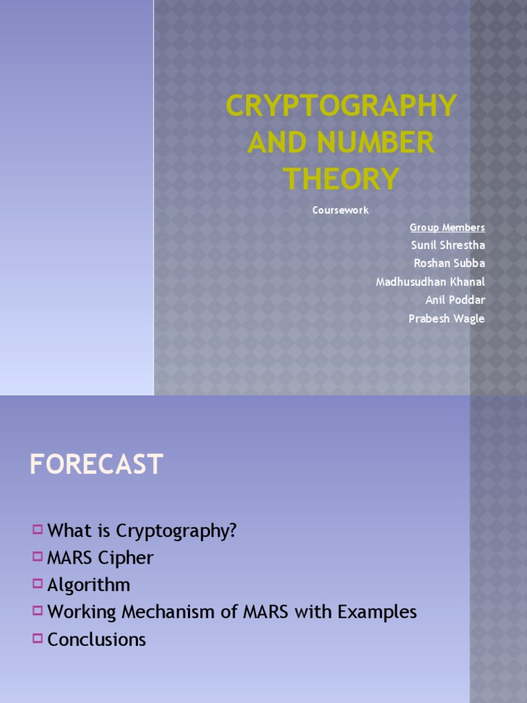 Cryptography and Number Theory - Presentation - MARS | PDF ...