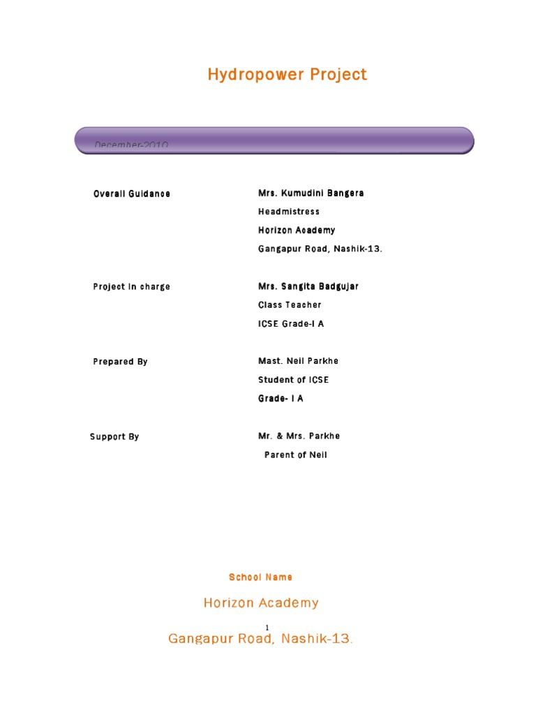 Hydro Power Project | PDF | Hydroelectricity | Energy Development