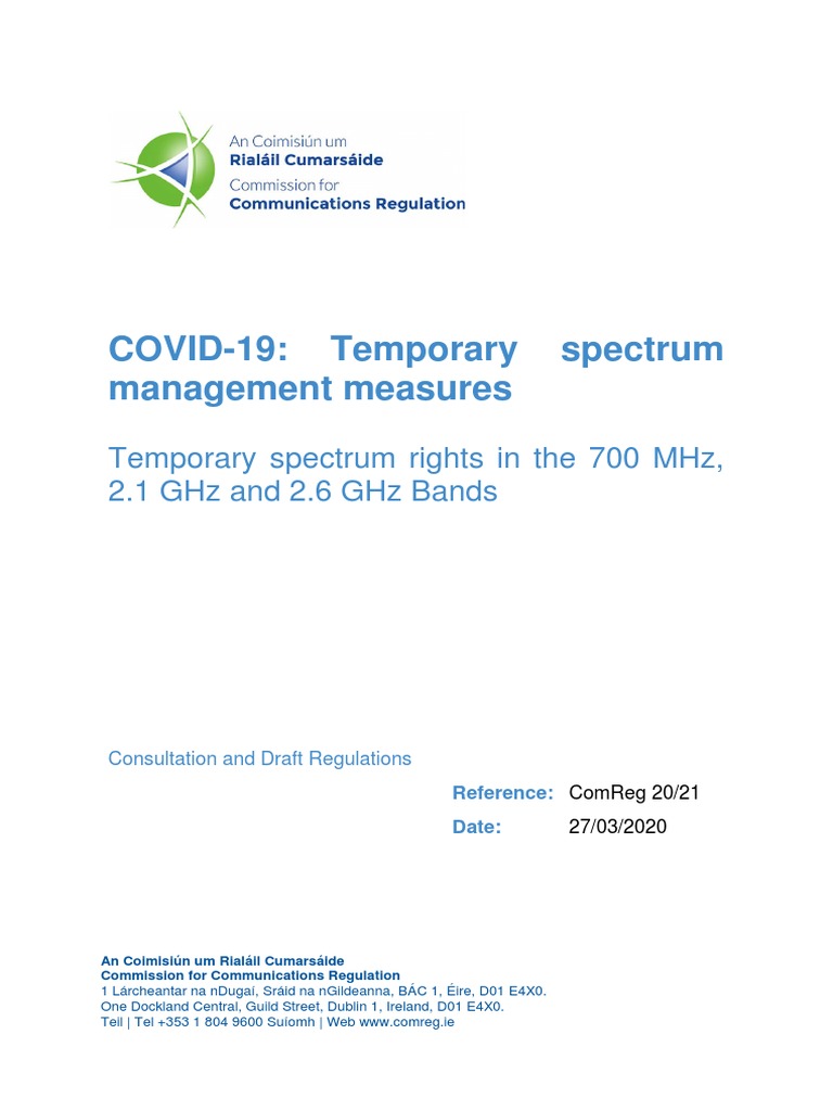 ComReg 2021 | PDF | Radio Spectrum | Radio