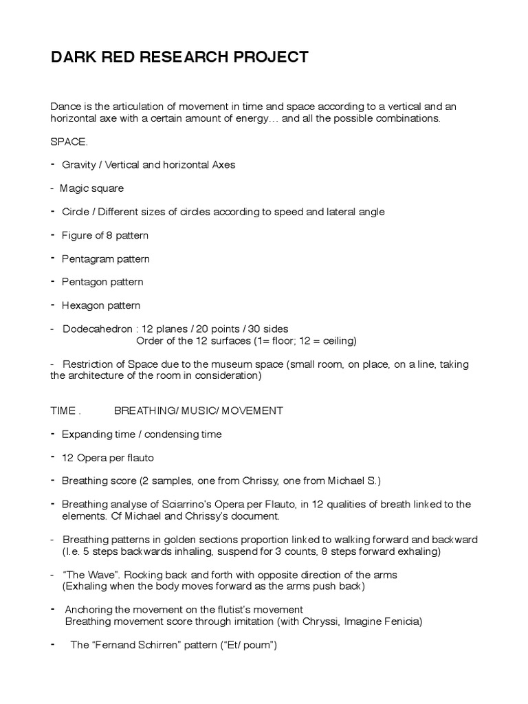 Dark Red Research Project | PDF | Breathing | Nature