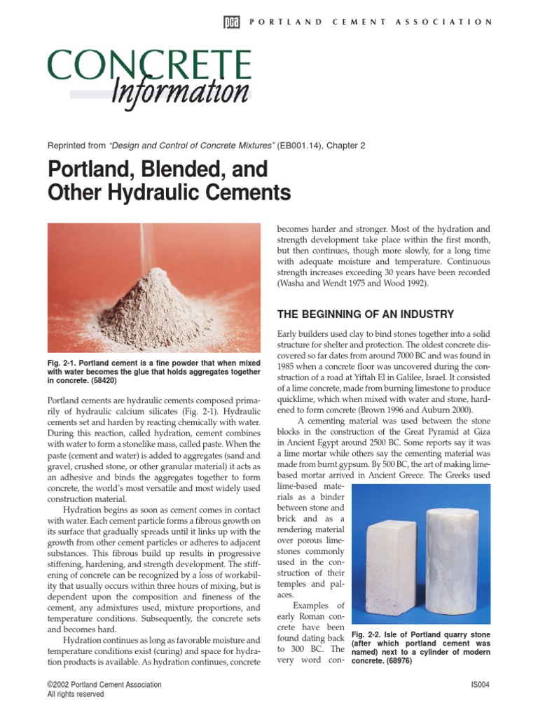 Cement (PCA) | PDF | Cement | Concrete