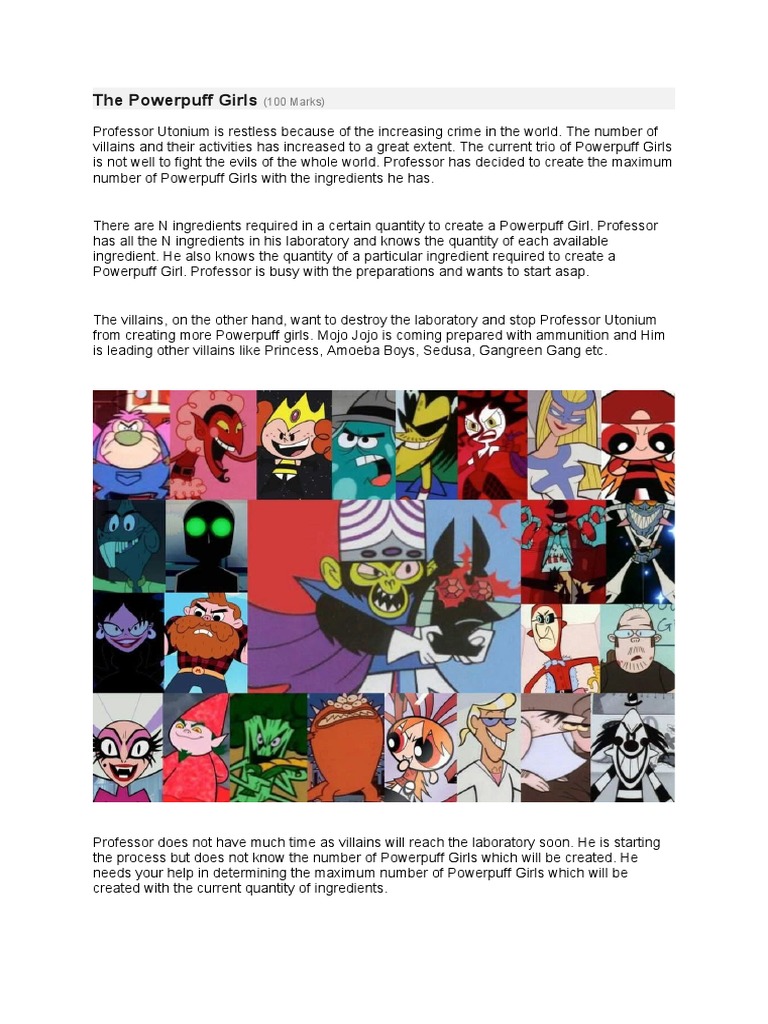 The Powerpuff Girls: (100 Marks) | PDF | Applied Mathematics | Computing