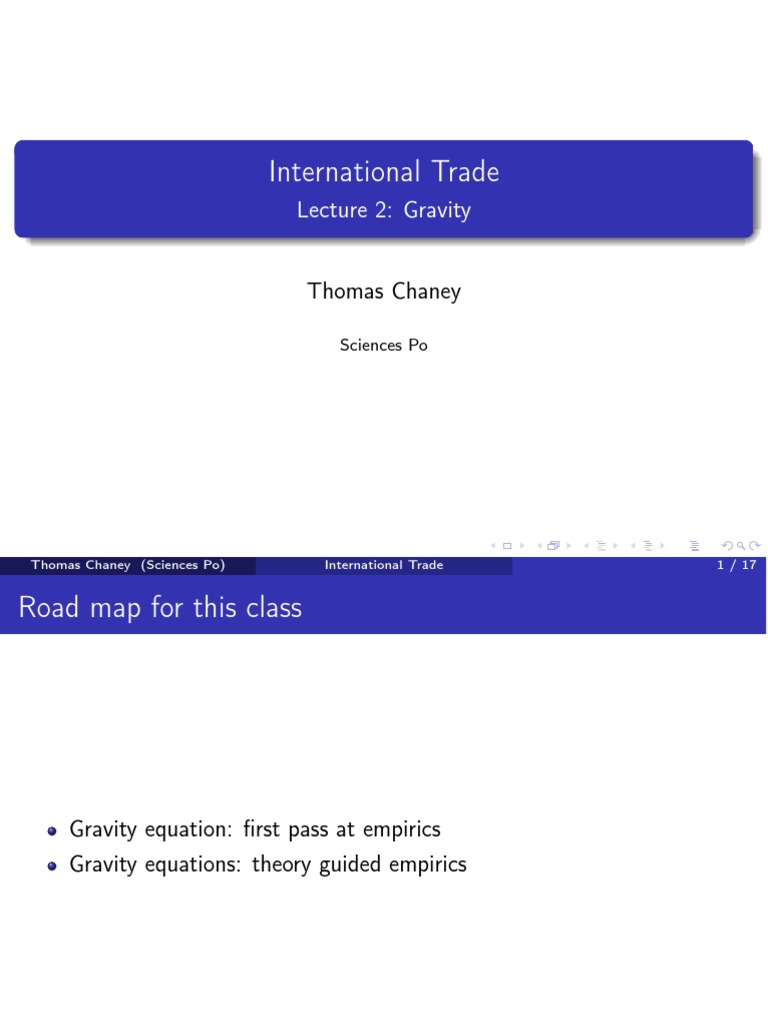 Trade Gravity Slides | PDF | Business | Economics