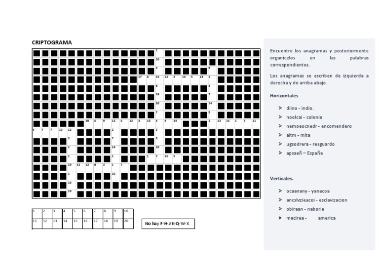 Criptograma - Solucion | PDF | Violencia