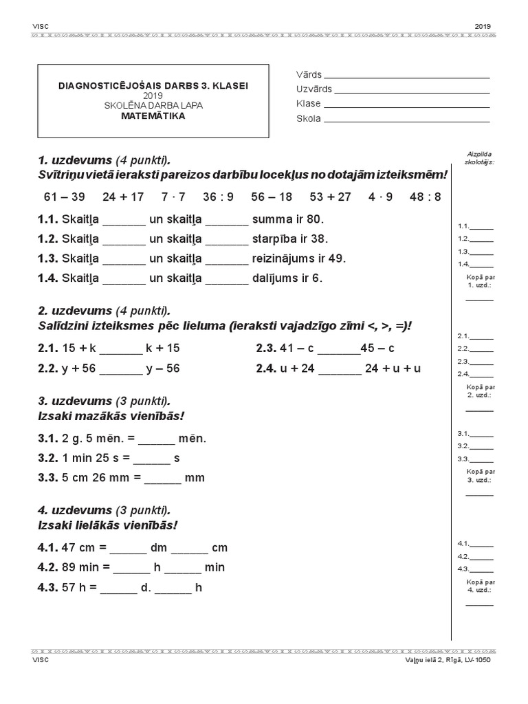 3kl DD Matem LV | PDF
