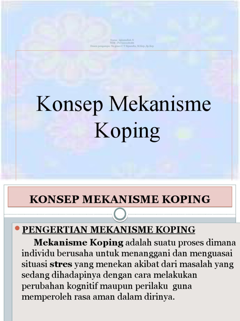 Jenis dan Strategi Mekanisme Koping | PDF