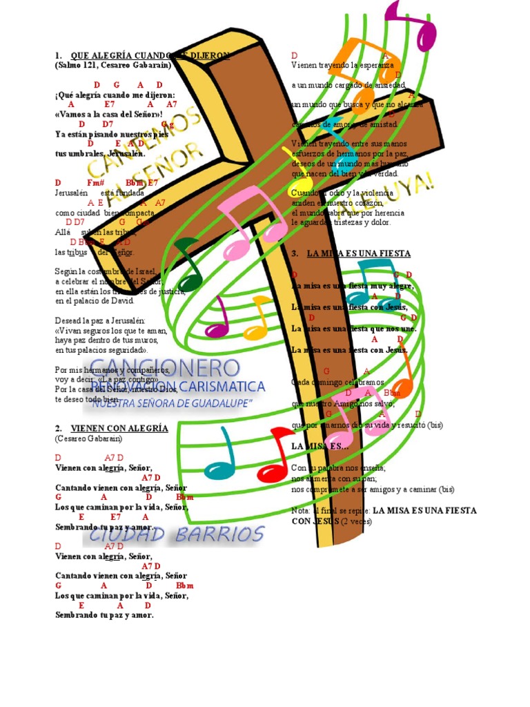 Cantos de Entrada Con Acordes para La Misa | PDF | Misa (liturgia) | Cristo (título)