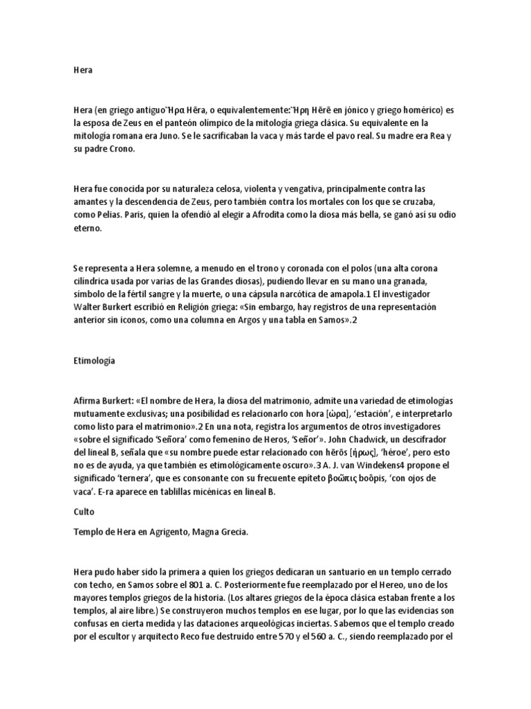 Hera | PDF | Hera | Zeus