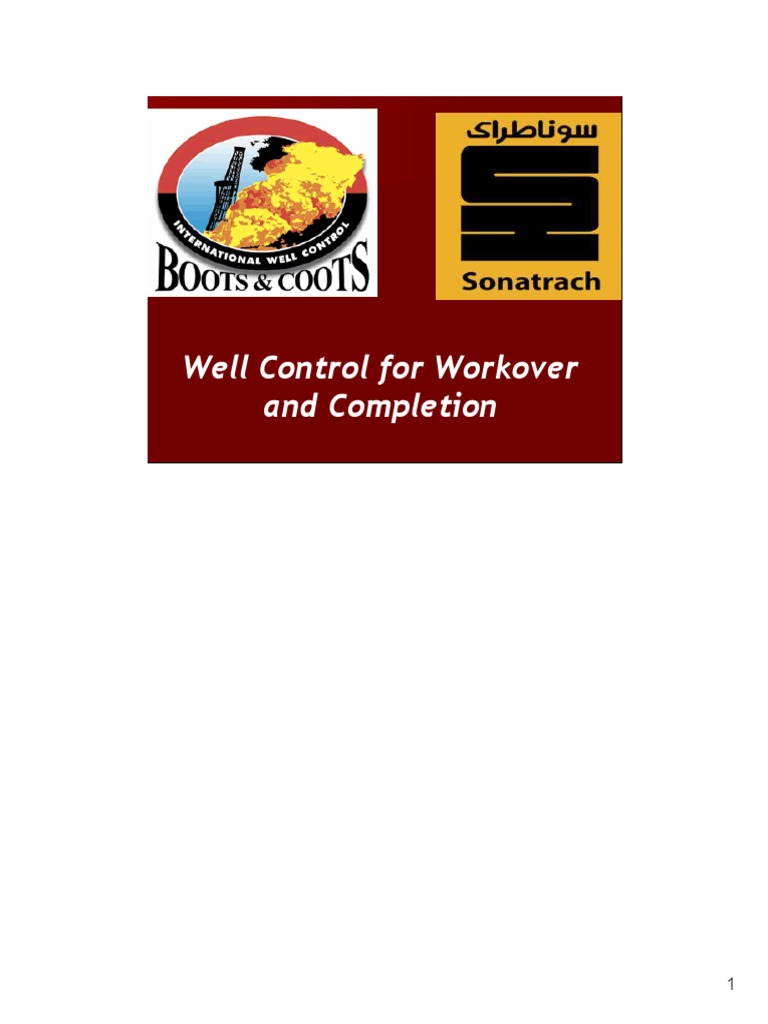 Workover Well Control Rev 1 PDF | PDF | Blowout (Well Drilling) | Pressure