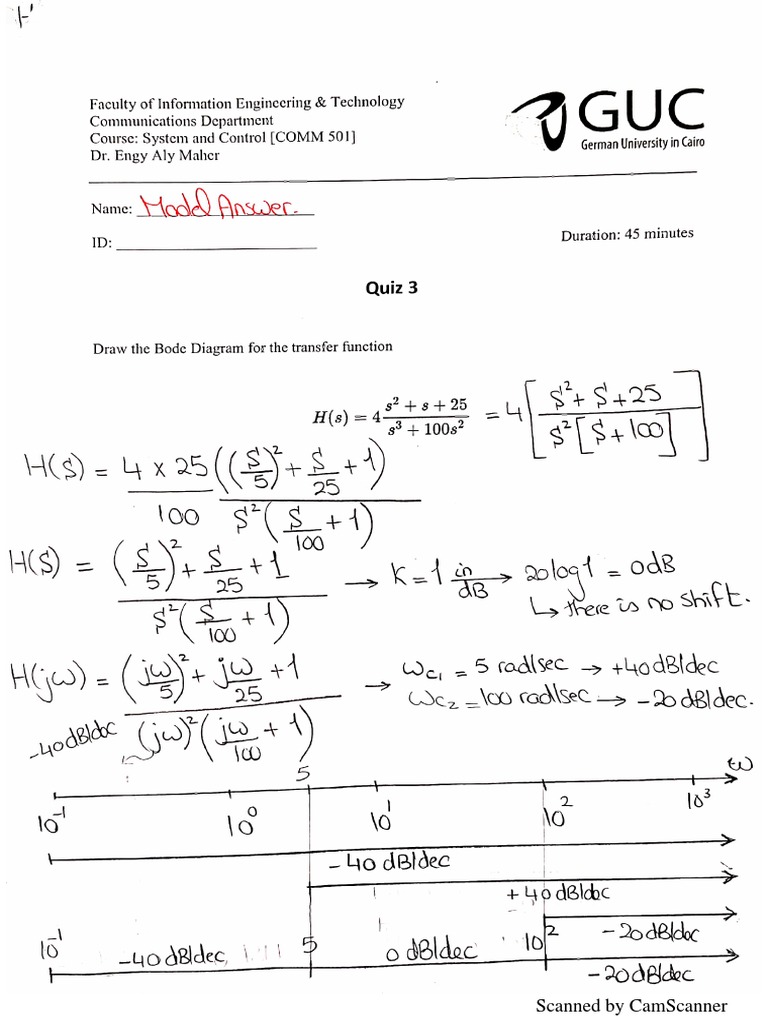 Quiz 3 Modelanswer | PDF