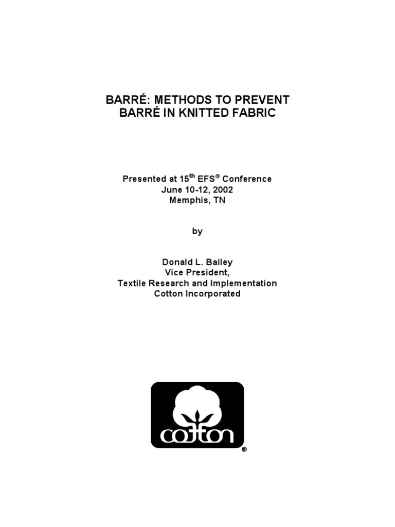Barre Causes and Prevention | PDF | Knitting | Yarn